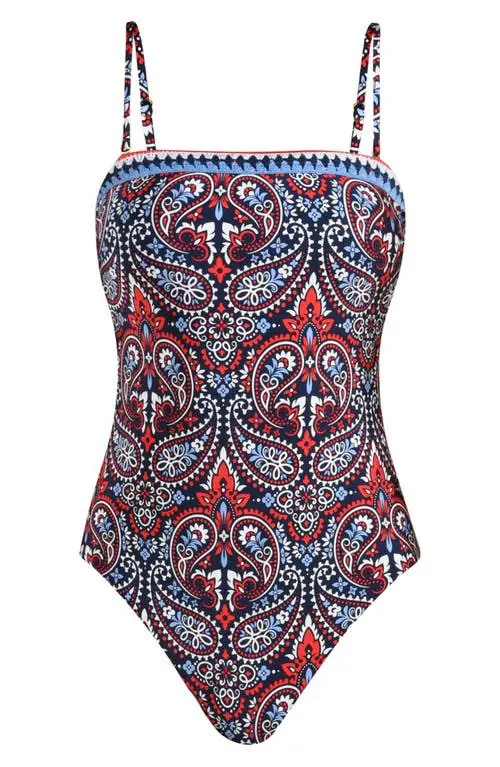 SUNSHINE 79 Paisley Print One-piece Swimsuit - Blue Multi