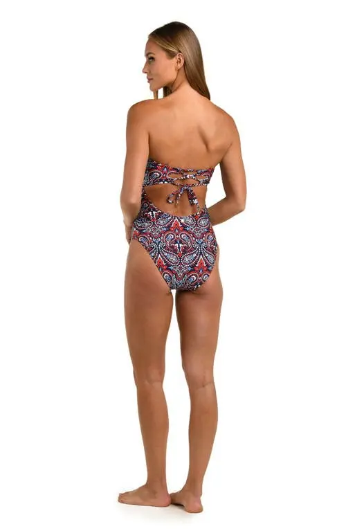 SUNSHINE 79 Paisley Print One-piece Swimsuit - Blue Multi