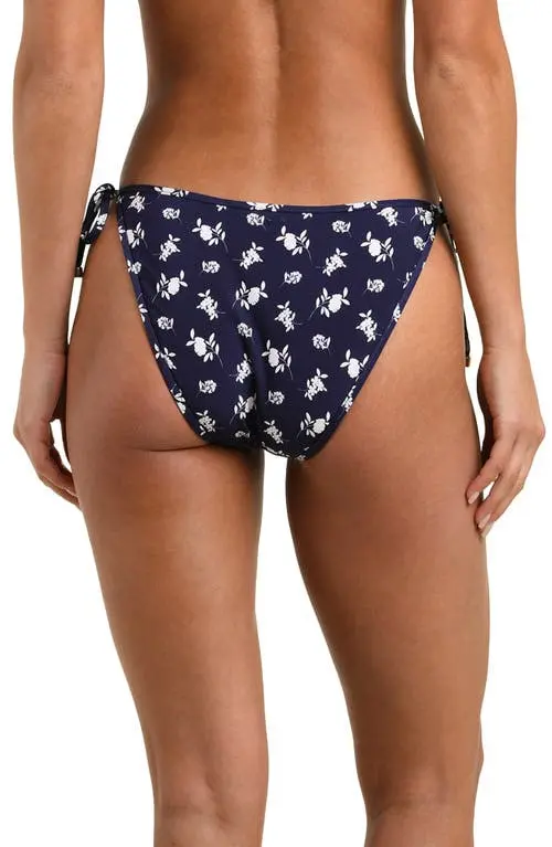 SUNSHINE 79 Flowers & Stripes Reversible Bikini Bottom - Red Multi
