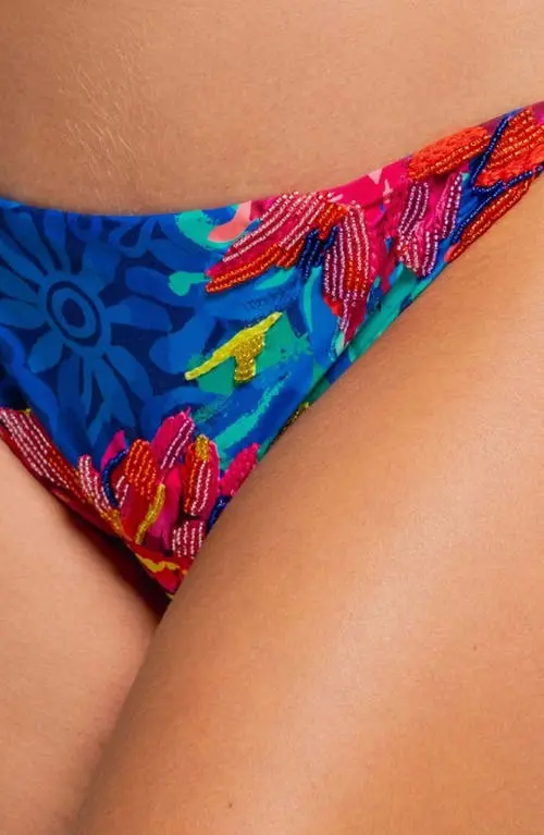 Cosita Linda American Fit Side Tie Bikini Bottoms - Blue Multi