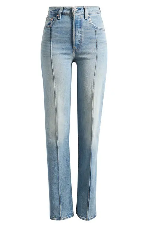 LEVI'S Ribcage Seamed Straight Leg Jeans - What Now Psk