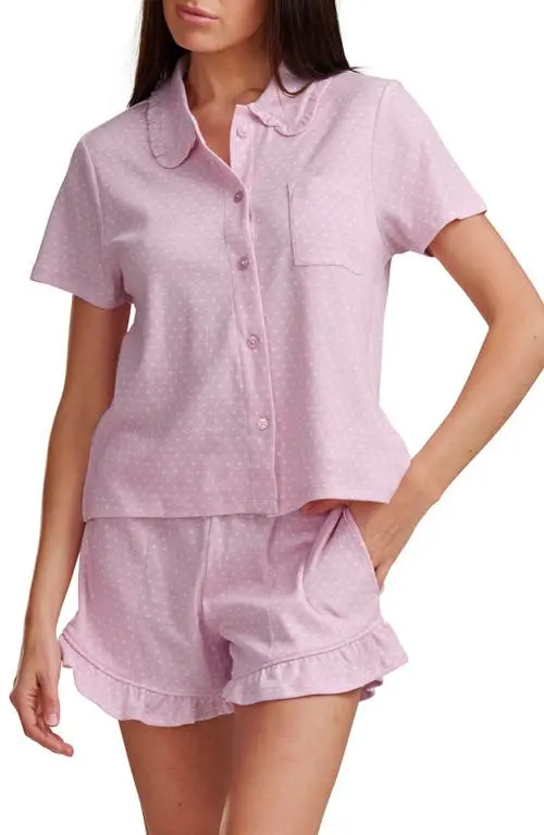 Splendid Ruffle Collar Short Pajamas - Sweet Taffy Star