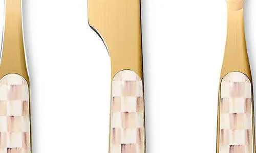 MACKENZIE-CHILDS Check Bistro 5-piece Place Setting - Mocha