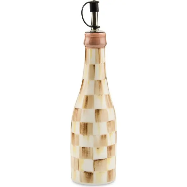 MACKENZIE-CHILDS Check Farmhouse Oil Cruet - Mocha