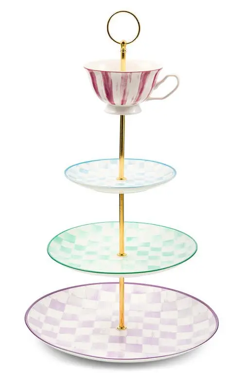 MACKENZIE-CHILDS Wonderland Three Tier Sweet Stand - Multi