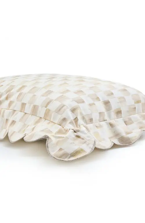 MACKENZIE-CHILDS Check Reversible Scallop Lumbar Pillow