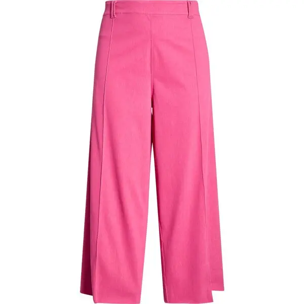 Lyssé Erin Pintuck Pleat Wide Leg Jeans - Hot Pink