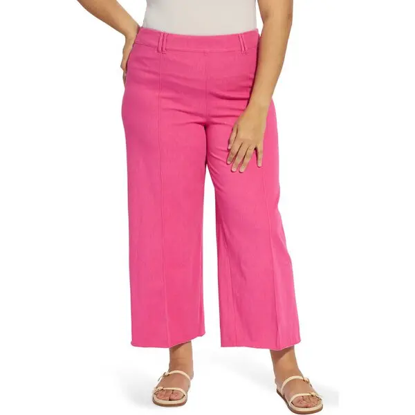 Lyssé Erin Pintuck Pleat Wide Leg Jeans