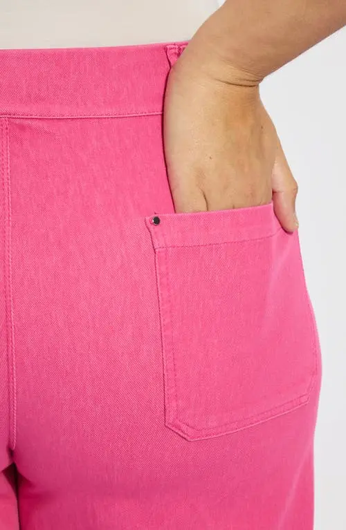 Lyssé Erin Pintuck Pleat Wide Leg Jeans