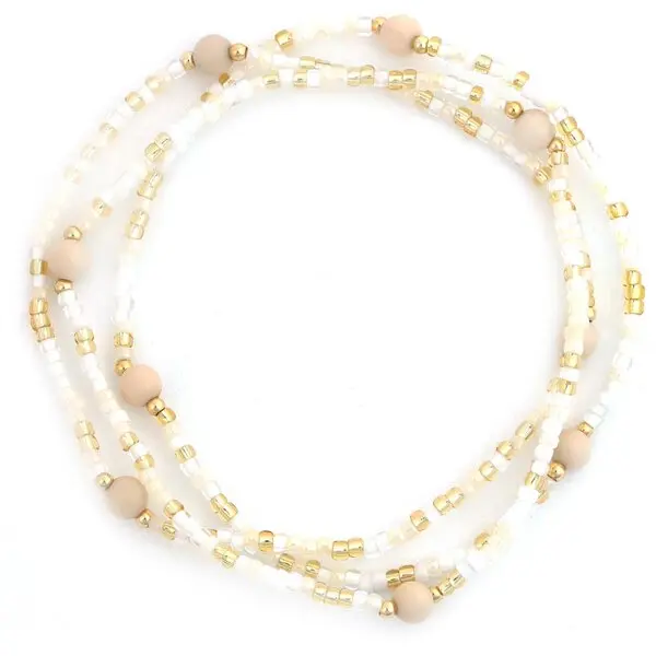 PANACEA Beaded Stretch Bracelet - Ivory