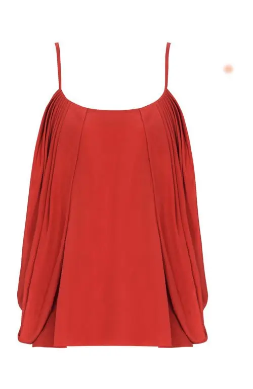Balmain Draped Silk Crepe Top