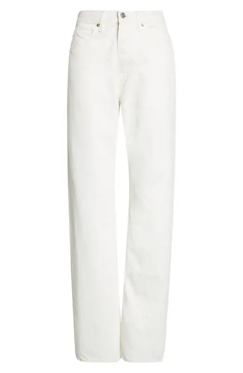 NILI LOTAN Briana Straight Leg Jeans - Cream