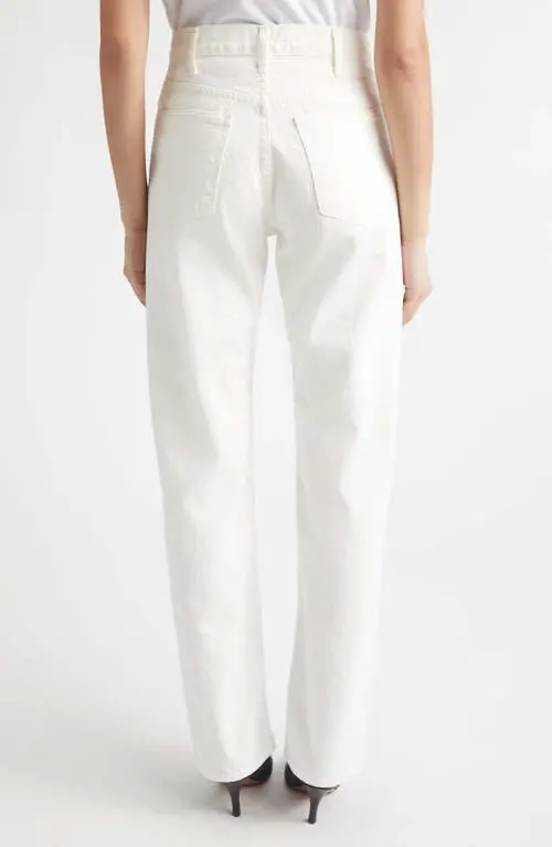 NILI LOTAN Briana Straight Leg Jeans - Cream