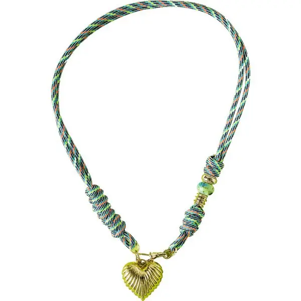 MACRAE & CO. Throw Me A Line Corded Heart Pendant Necklace - Gold