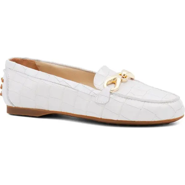 AMALFI BY RANGONI Decano Croc-embossed Loafer - Gesso Cocco Bengali