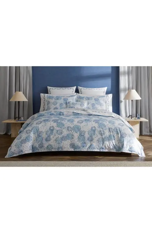 MATOUK Chrysanthemum Set Of 2 500 Thread Count Pillowcases - Blue