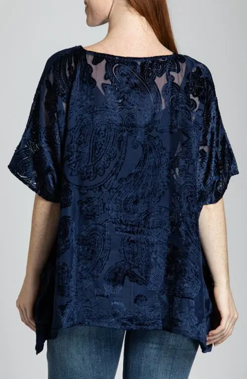 APNY Velvet Burnout Tunic Top