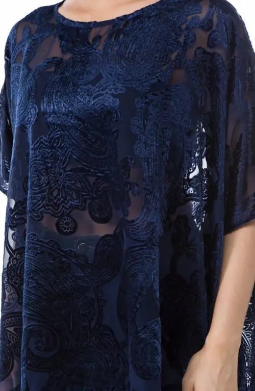 APNY Velvet Burnout Tunic Top