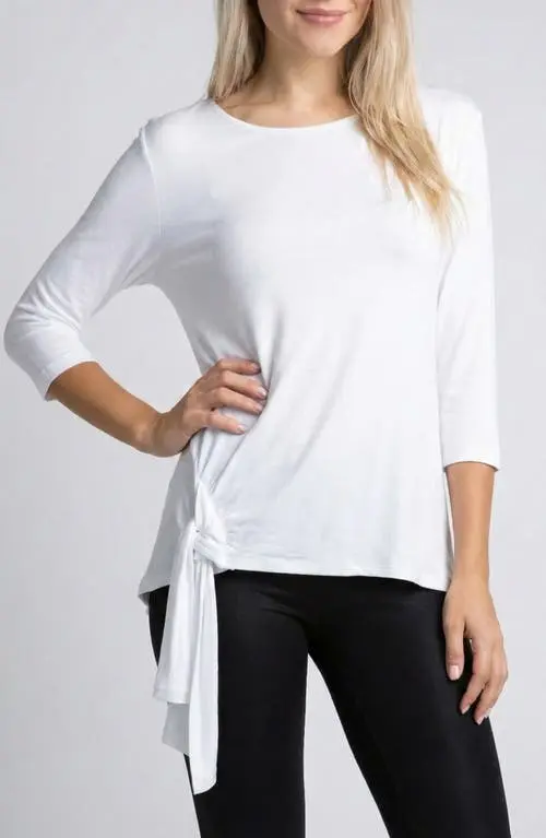 APNY Side Tie Top - White