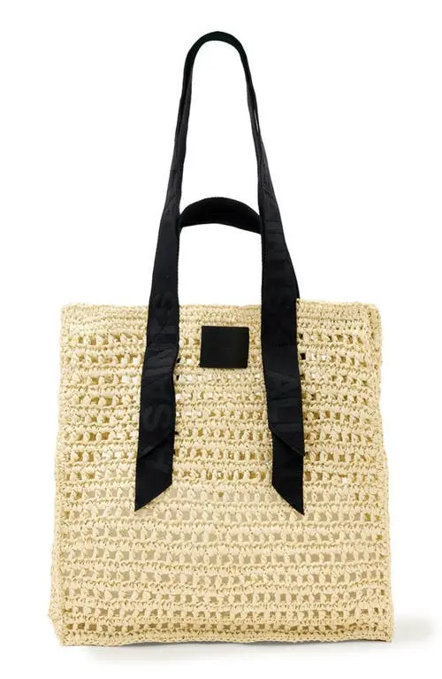 ALLSAINTS Lullah Straw Tote Bag - Unbleached White