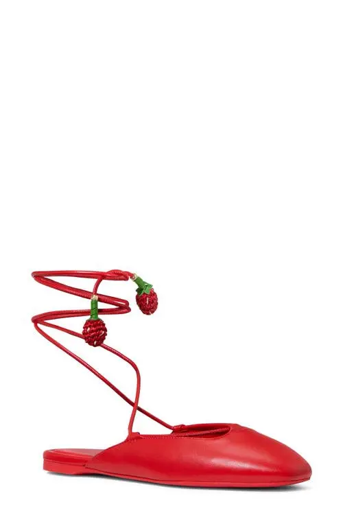 Kate Spade New York Strawberry Ankle Wrap Flat - Heirloom Tomato