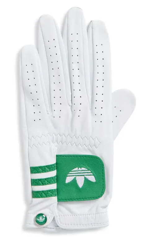 Adidas Originals Perforated Leather Golf Gloves - White