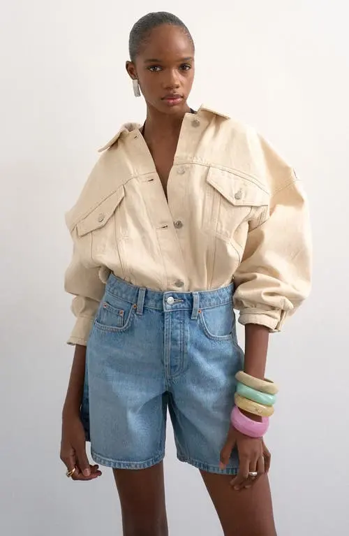Topshop Editor Mid-rise Denim Shorts