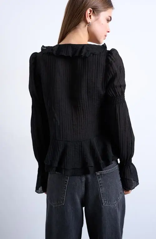 Topshop Ruffle Tie Front Crop Top