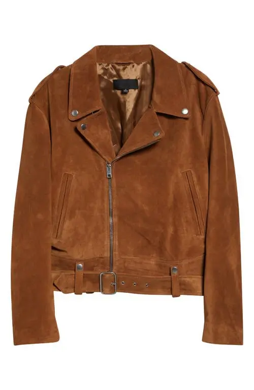NILI LOTAN Evel Suede Biker Jacket - Martora