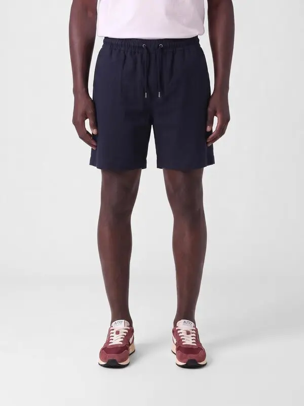 Giorgio Armani Tailored Linen Shorts - Blue