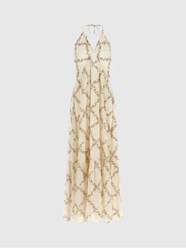TWINSET Floral Print Halterneck Midi Dress - Multicolor