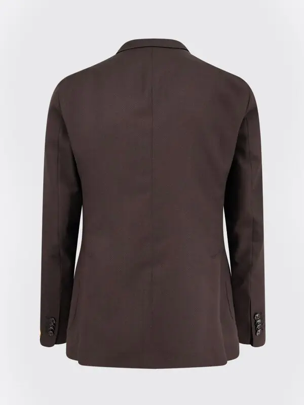 Tagliatore Single-breasted Silk And Wool Blazer - Brown