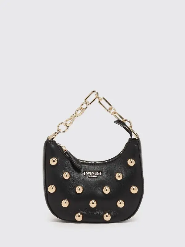 TWINSET Studded Faux Mini Handbag - Black