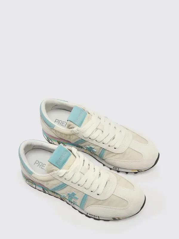 Premiata Lucyd Nylon And Suede Low Top Sneakers - White