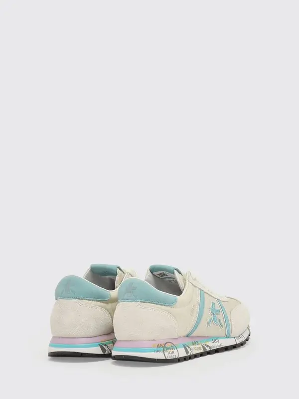 Premiata Lucyd Nylon And Suede Low Top Sneakers - White