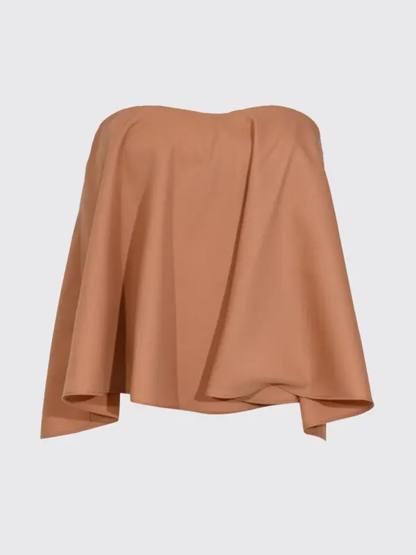 TWINSET Wool Blend Off-the-shoulder Top - Coffee