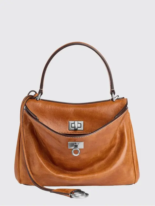 Balenciaga Rodeo Leather Handbag - Brown