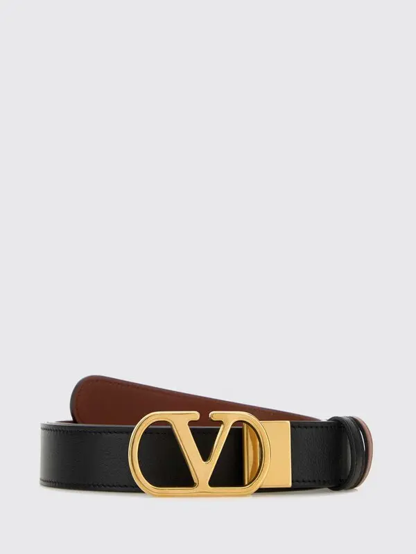 Valentino Garavani Reversible Leather Vlogo Signature Belt - Black
