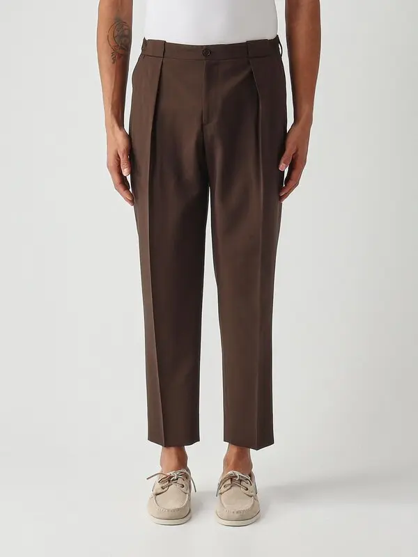 BRIGLIA 1949 Virgin Wool Portobello Trousers - Dark