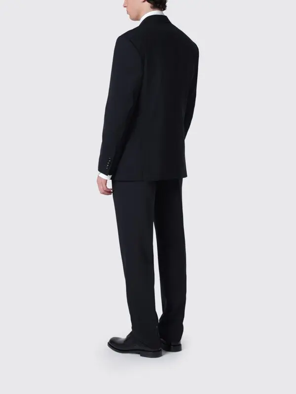 LARDINI Single-breasted Virgin Wool Pinstripe Dress - Blue