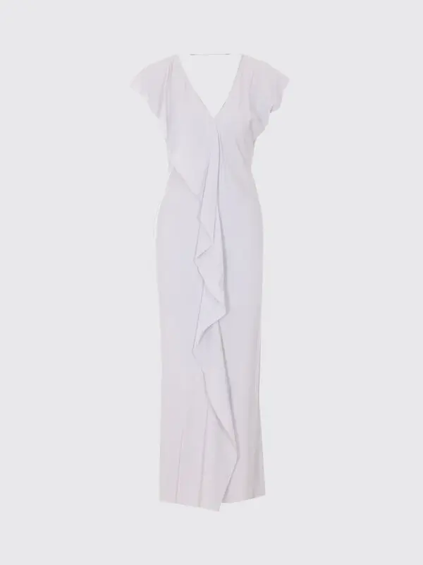 Patrizia Pepe Long Sleeve V-neck Maxi Dress