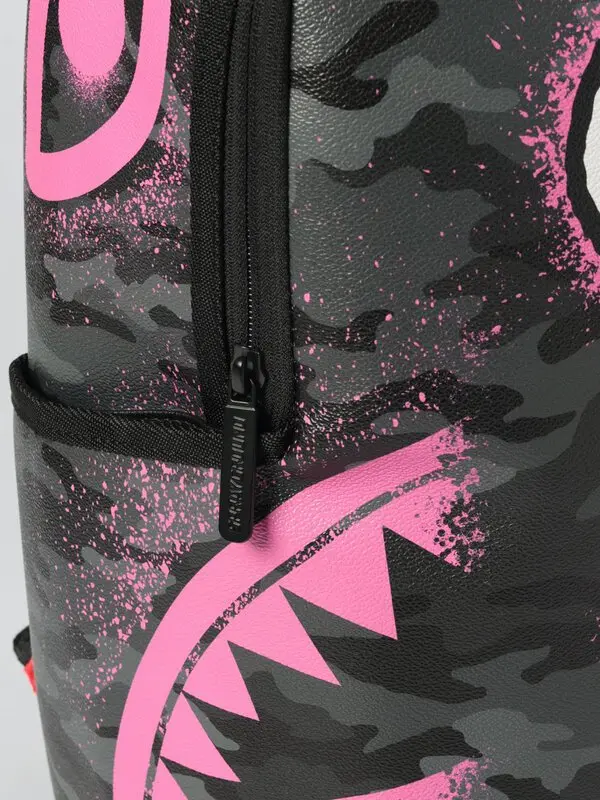 SPRAYGROUND Snoopy Pink Stencil Coated Cotton Backpack