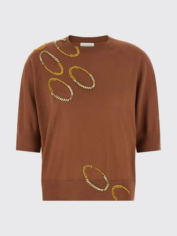 Dries Van Noten Embellished Sweater - Brown