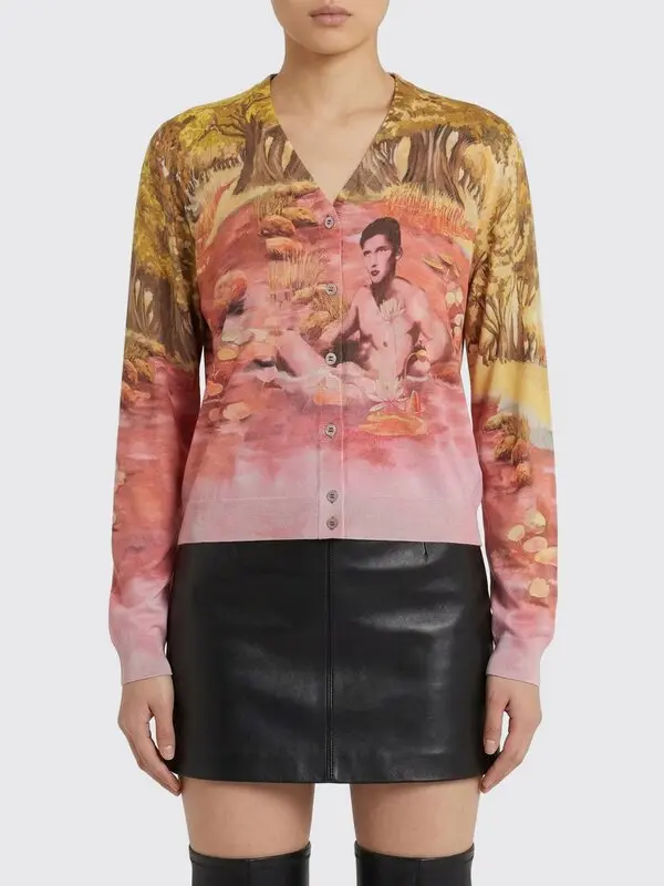 Versace Printed Silk Cardigan - Multicolor