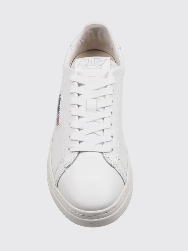 AUTRY Dallas Low Bicolour Calfskin Leather Trainers - White