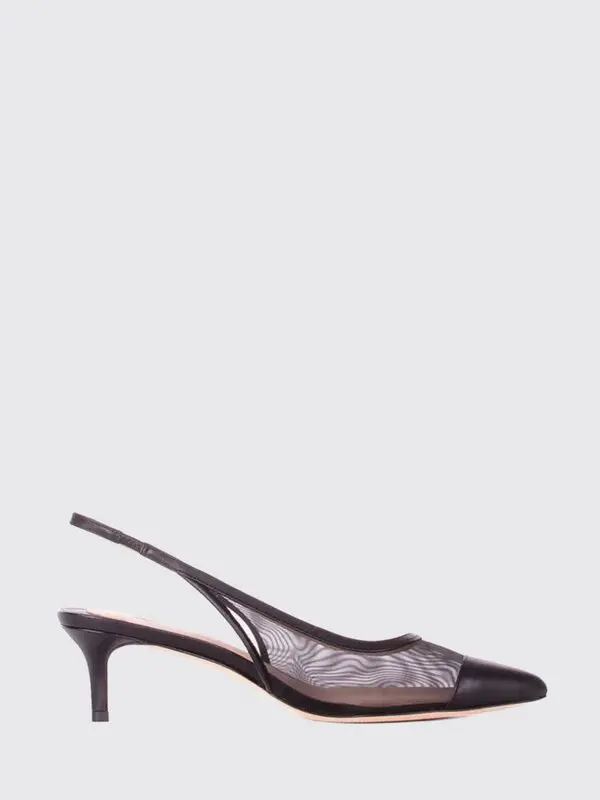 Ralph Lauren Mesh And Leather Slingback Court Shoes