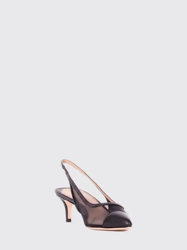 Ralph Lauren Mesh And Leather Slingback Court Shoes