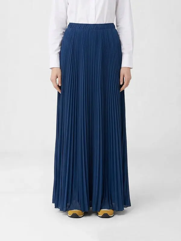 Patrizia Pepe Pleated Maxi Skirt - Blue