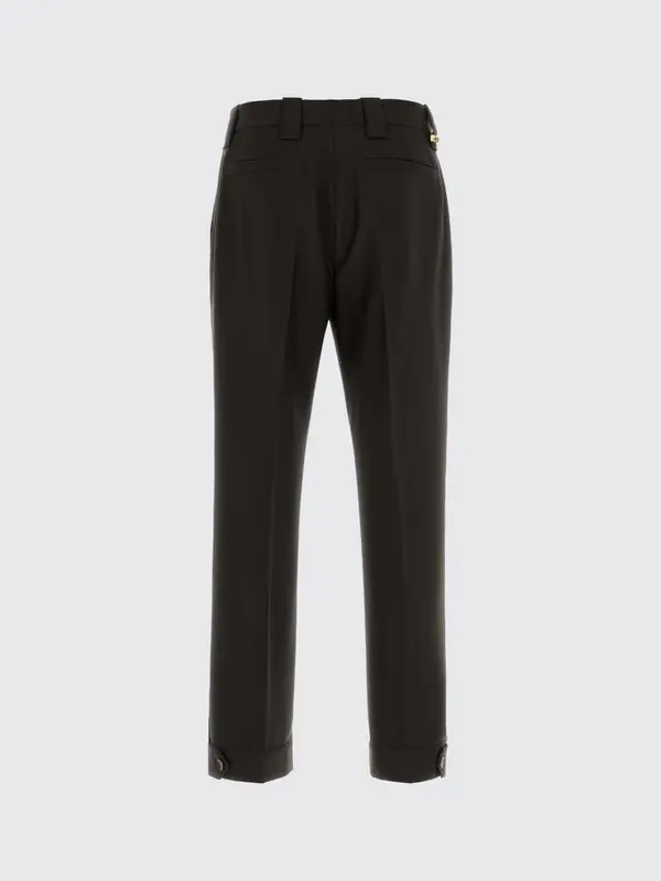 Versace Wool And Mohair Tailored Trousers - Brown