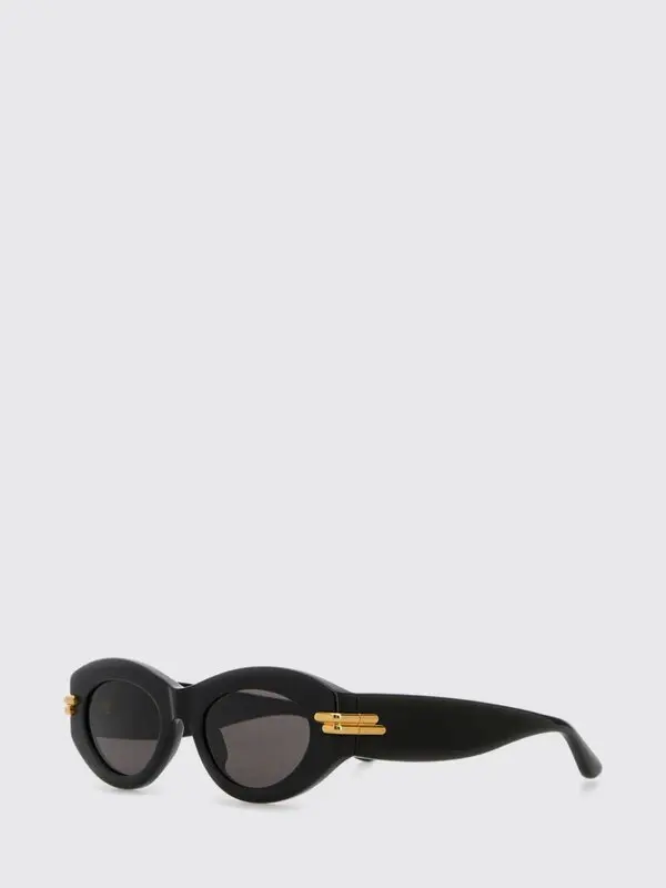 Bottega Veneta Mitre Acetate Cat Eye Sunglasses - Black